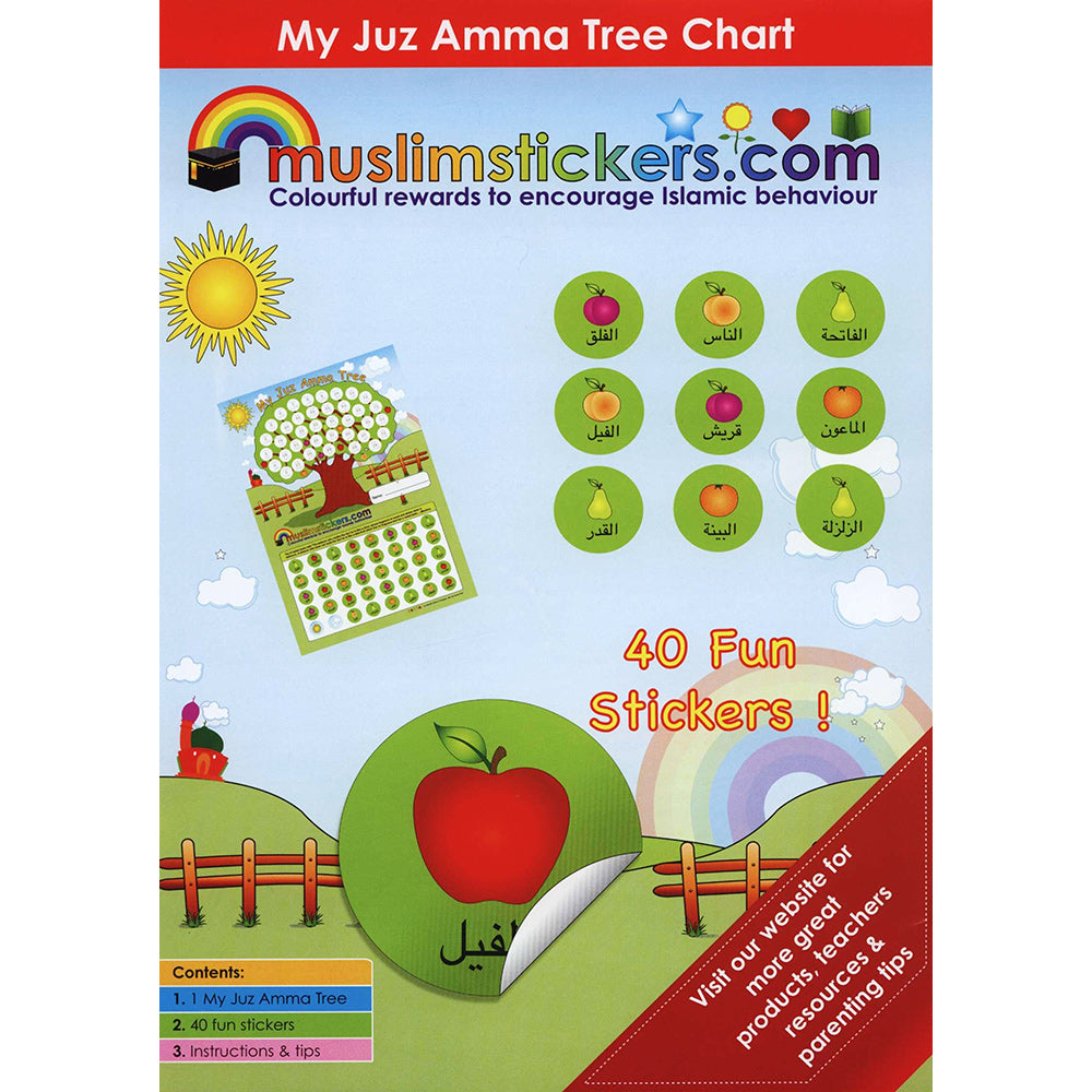 My Juz Amma Tree Chart (72 Stickers): Noorart