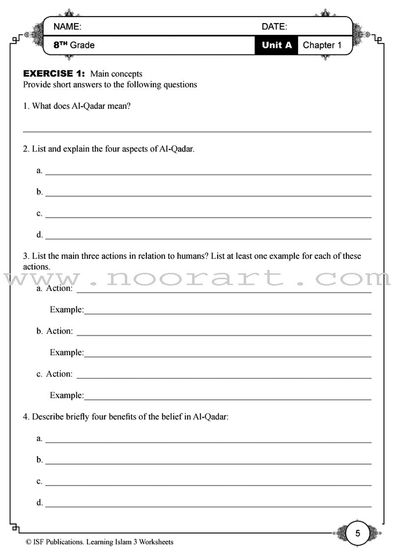 Learning Islam Worksheets: Level 3 (8th Grade): Jamilah Mabruk, Rula ...